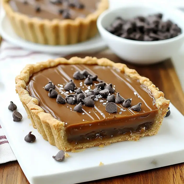 Chocolate Chip Salted Caramel Tart