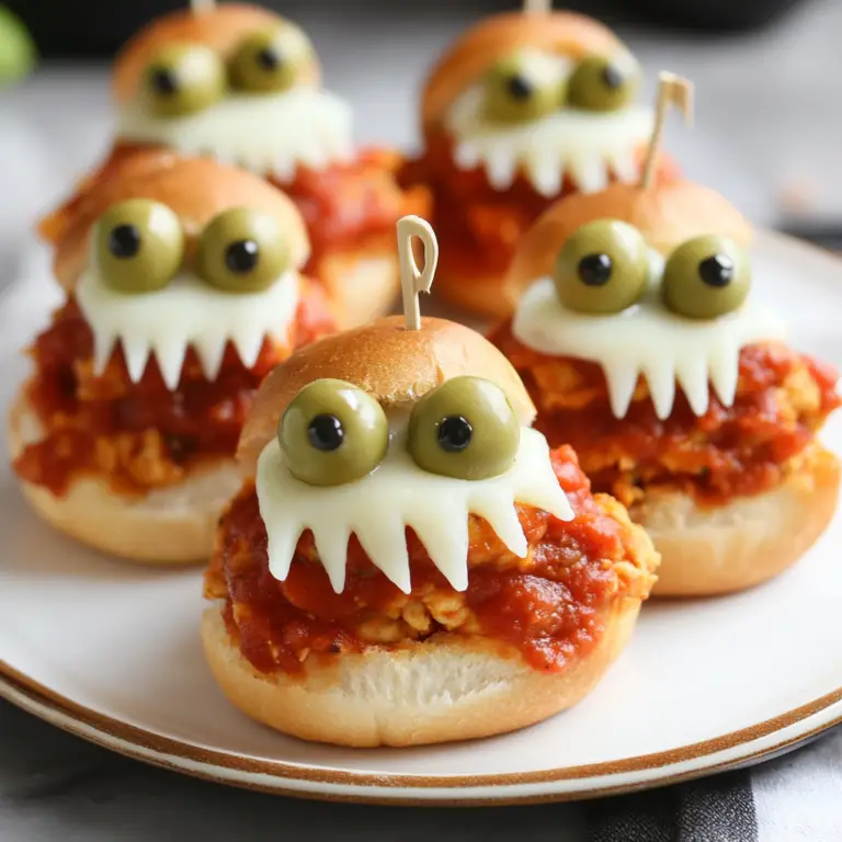 Halloween Chicken Parm Sliders