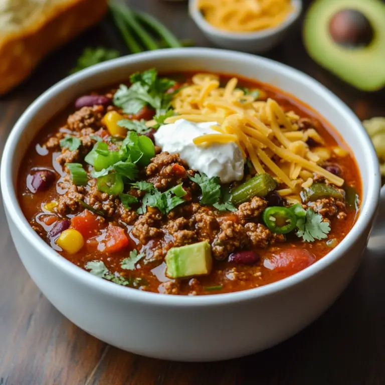 Crockpot Spicy Queso Beef Chili